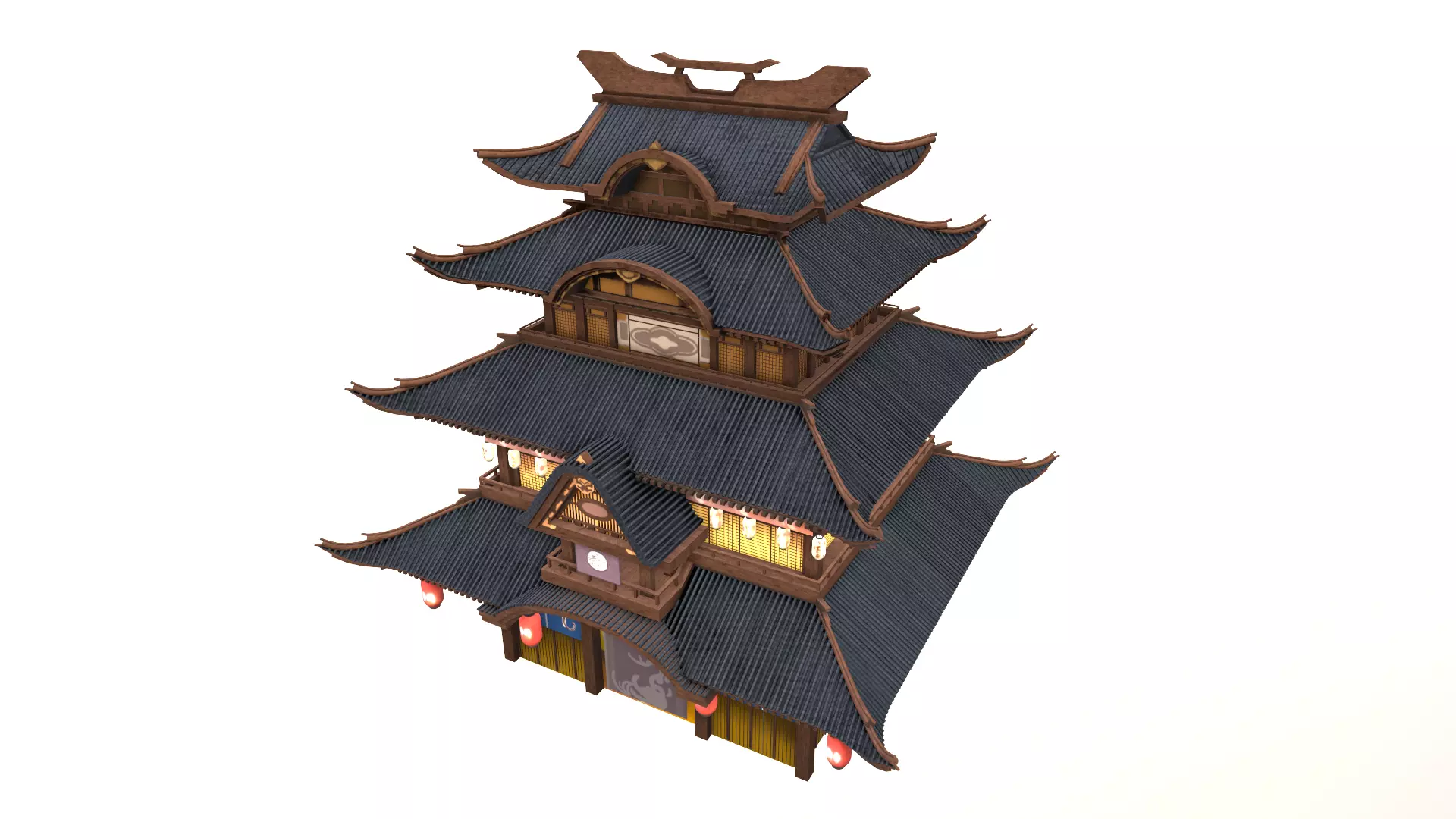 3D model Korean Temple 3D model VR / AR / low-poly | CGTrader