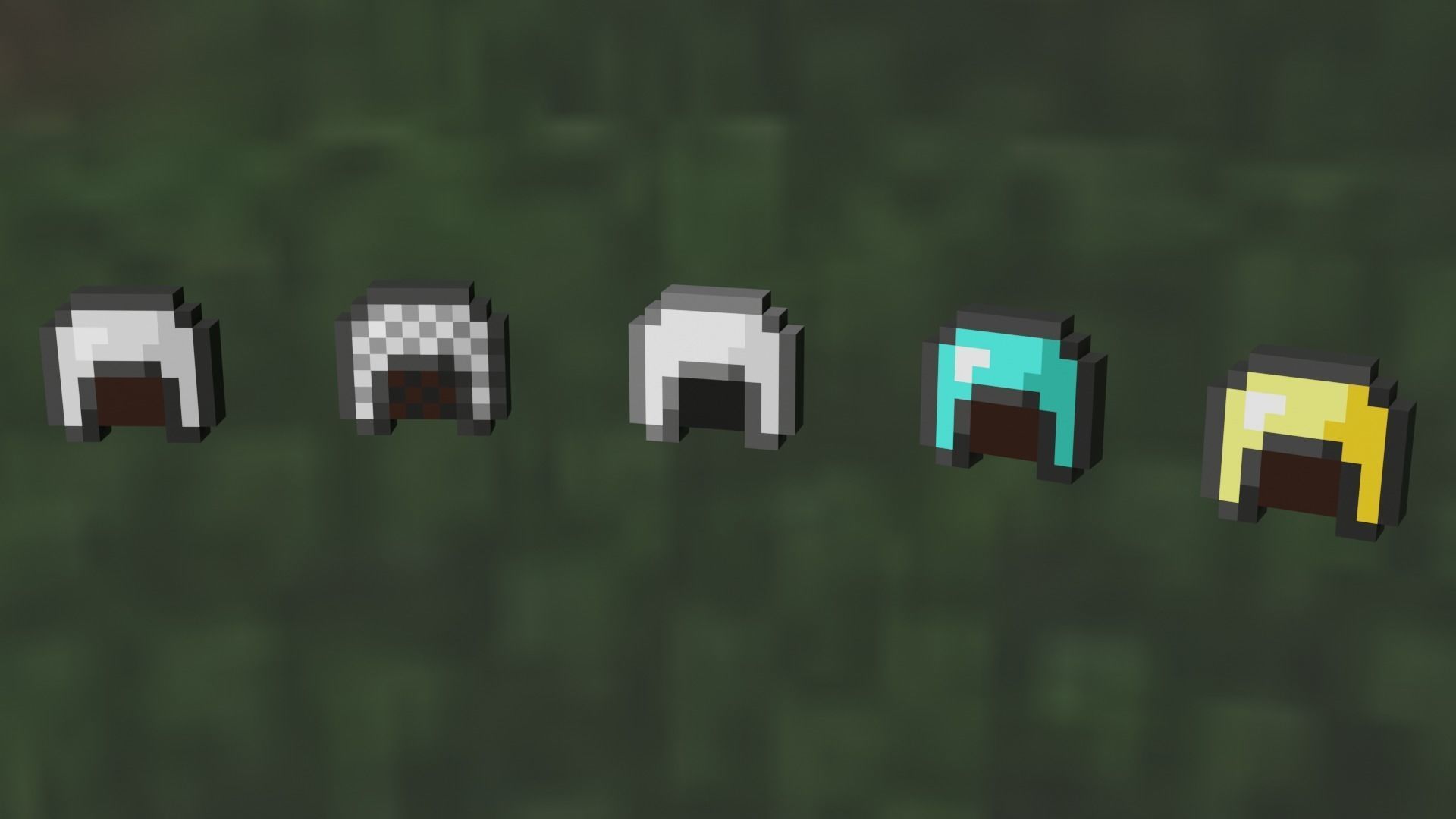 3D model Set of low-poly warrior items from Minecraft VR / AR / low ...