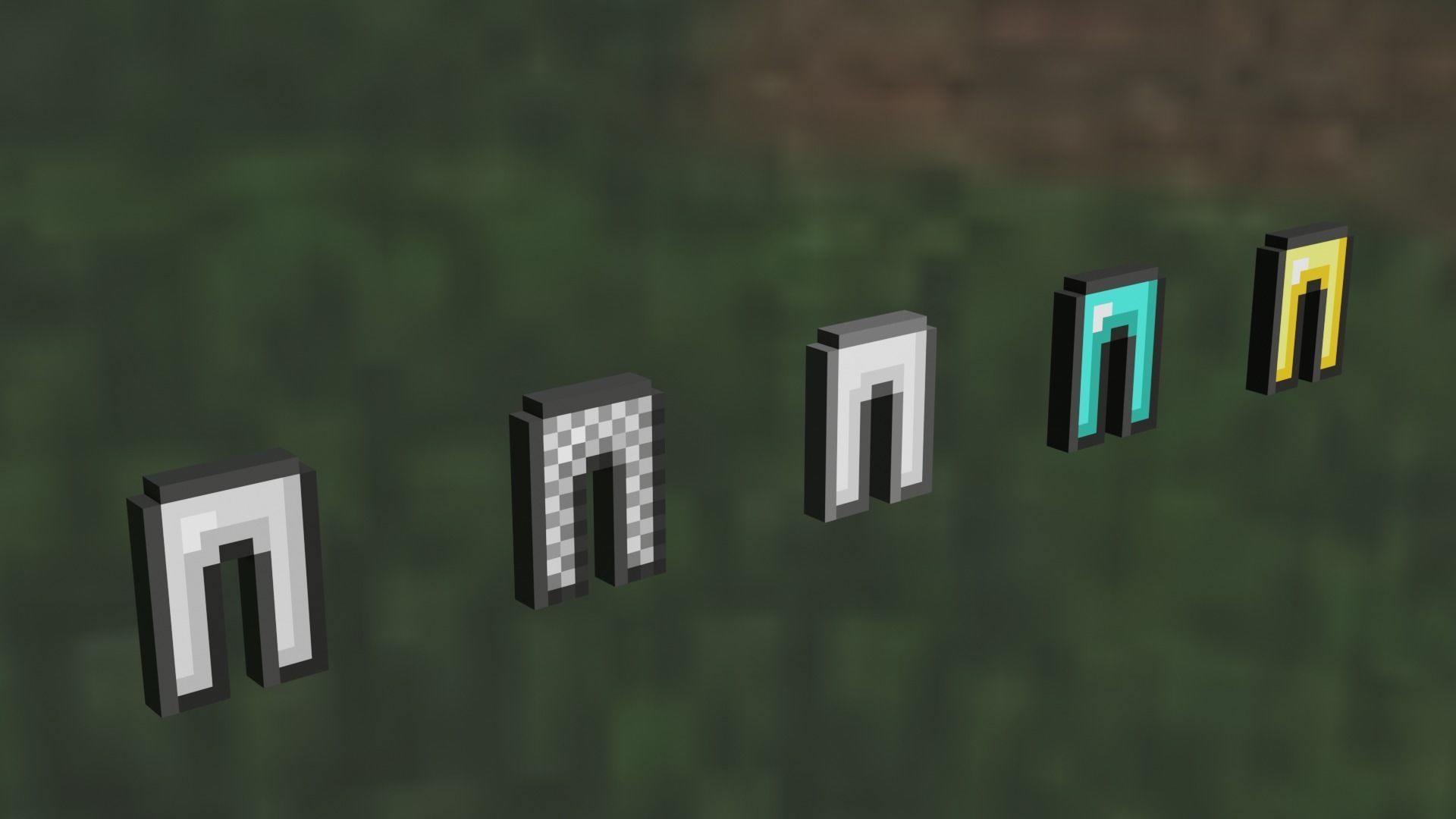 3D model Set of low-poly warrior items from Minecraft VR / AR / low ...