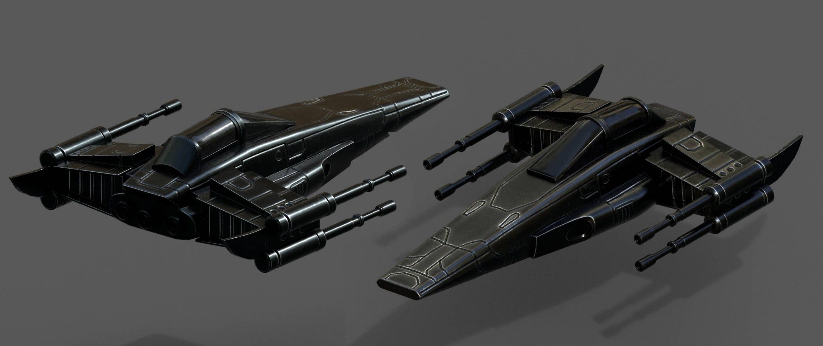 3D model Spaceship starship scifi space futuristic cyborg Generic VR ...