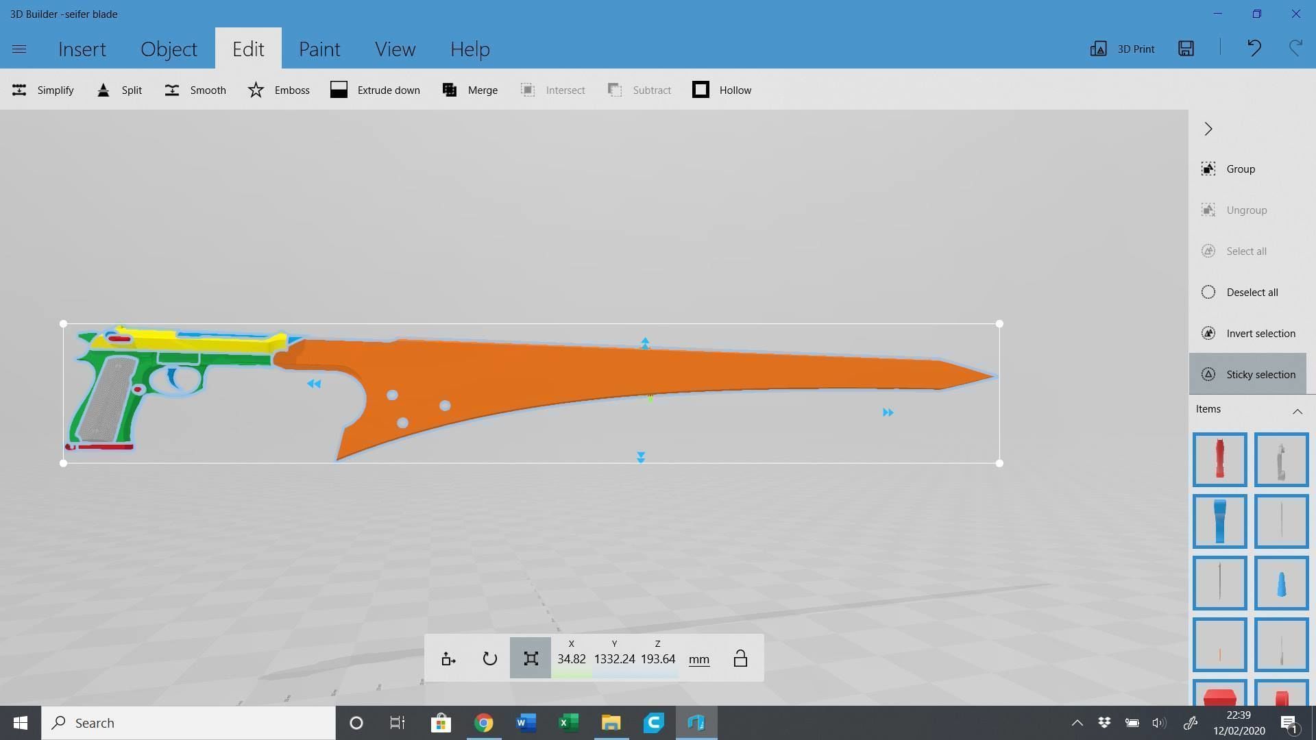 Seifer Hyperion Gunblade from Final Fantasy VIII 3D model 3D printable ...