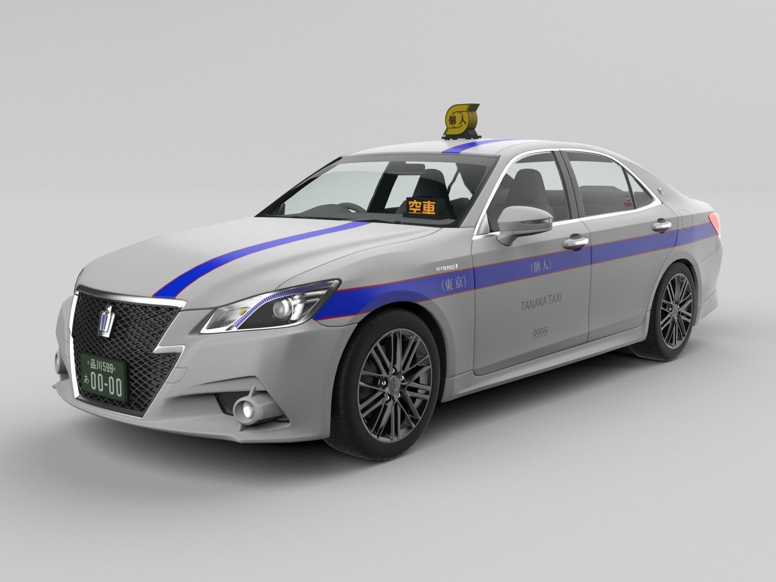 Japanese Taxi Kojin TOYOTA Crown Athlete2013 3D model | CGTrader