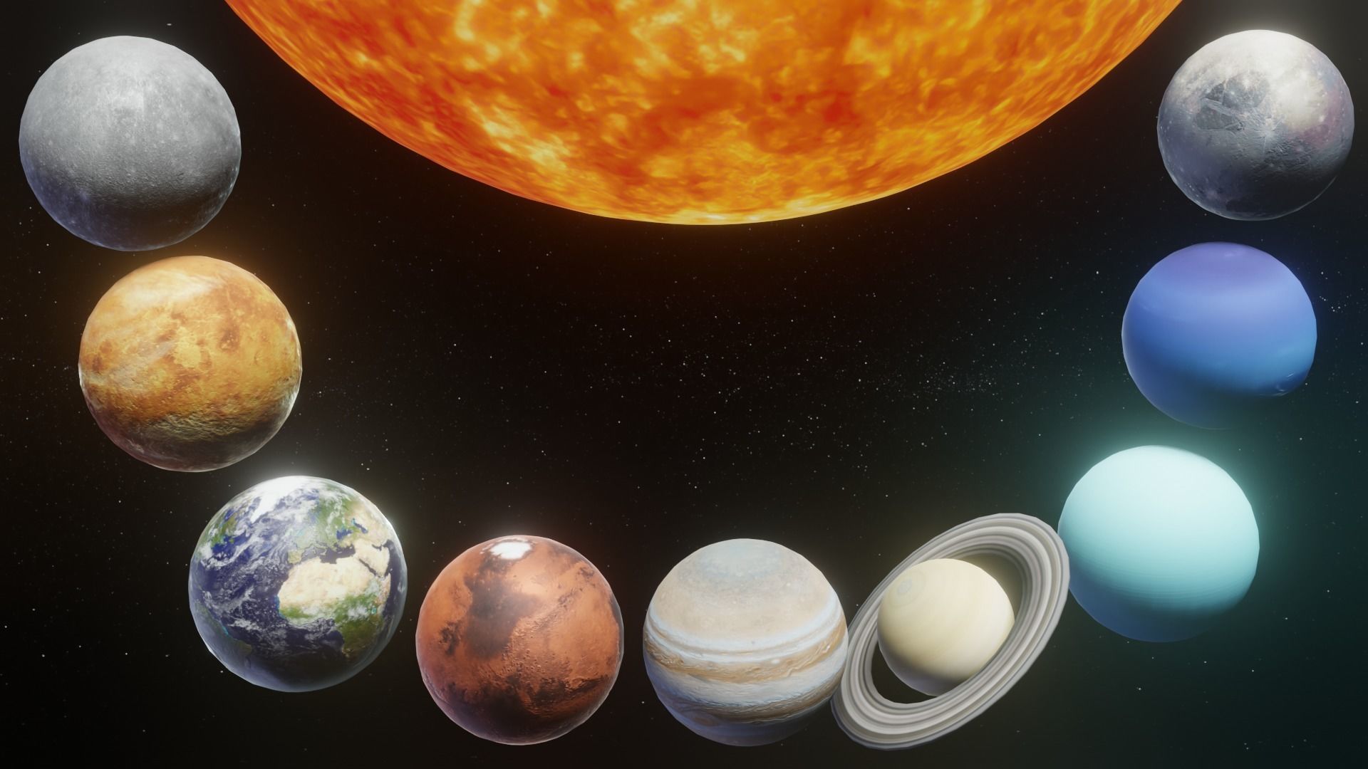 3D model Photorealistic Solar System 3D Model VR / AR / low-poly | CGTrader