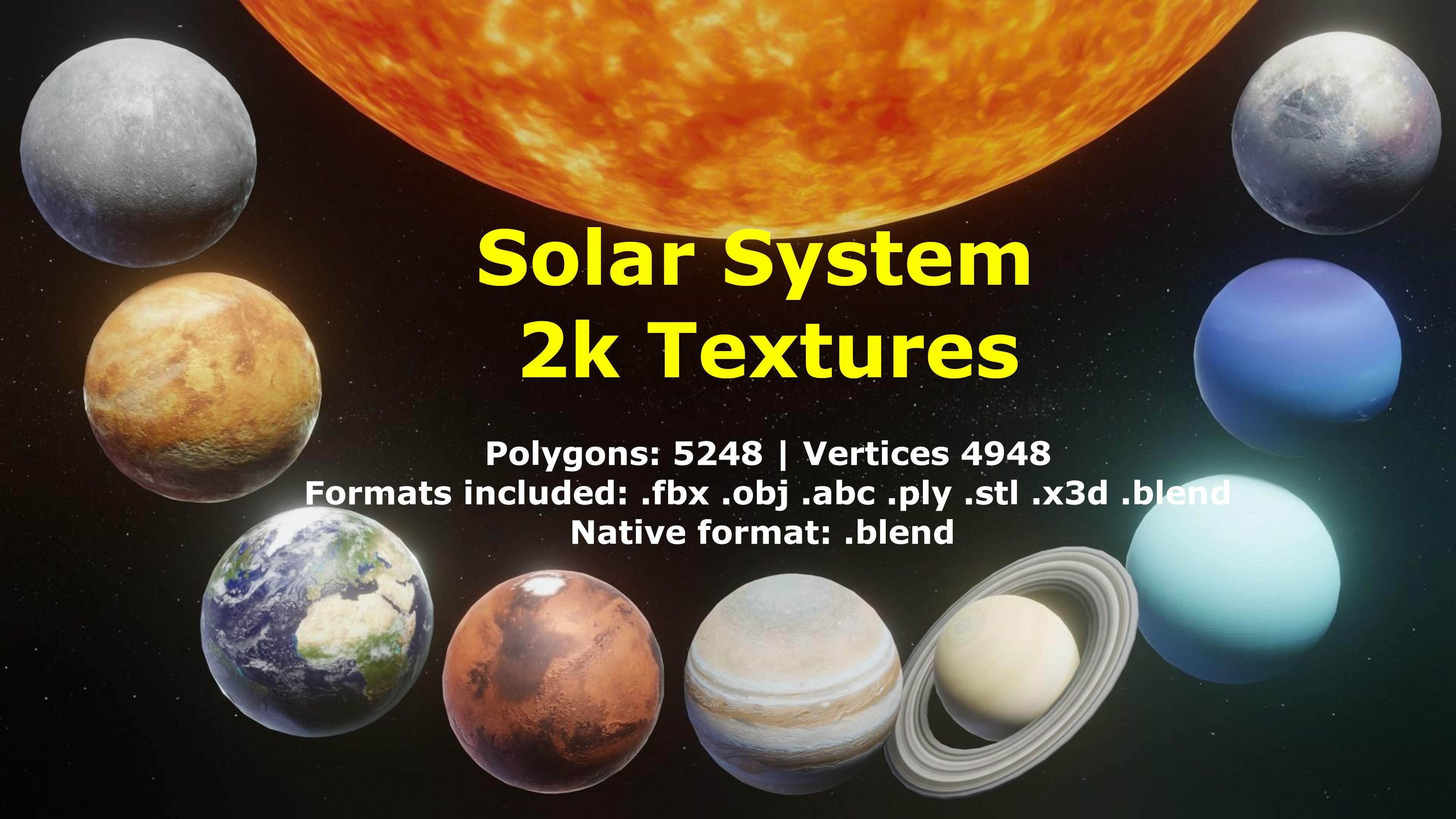 3D model Photorealistic Solar System 3D Model VR / AR / low-poly | CGTrader