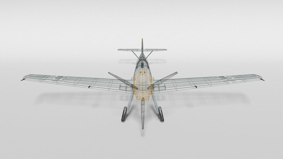 3D model Low Poly Cartoon Messerschmitt Bf 109E-3 Emil WW2 Airplane VR ...