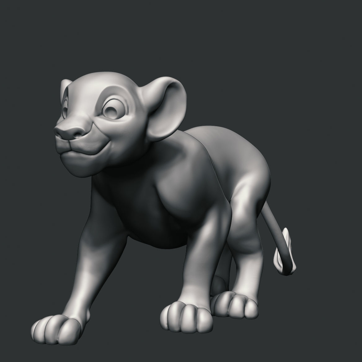 Simba Print lion 3D model 3D printable | CGTrader