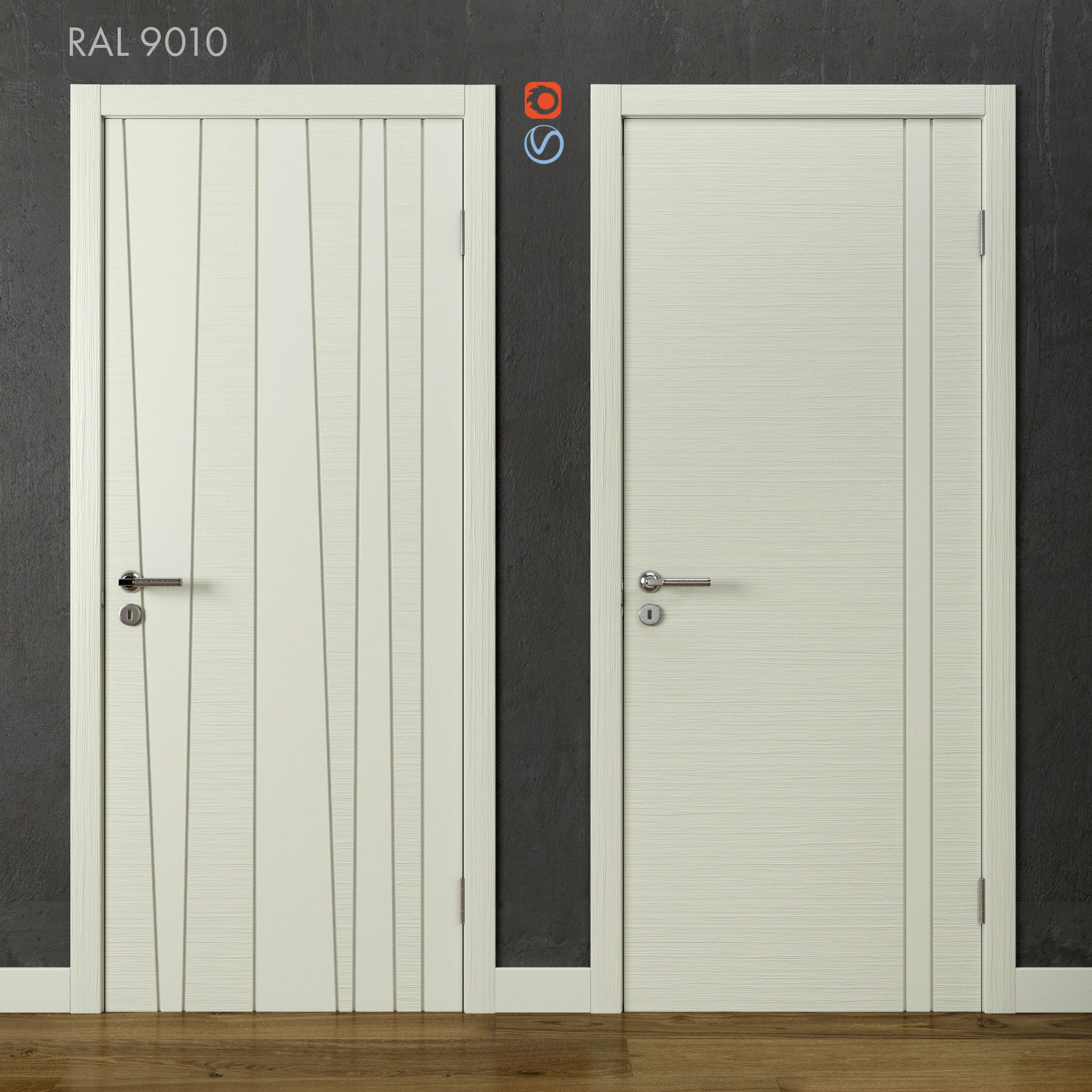 Scandi Series Academy Doors 3D model | CGTrader