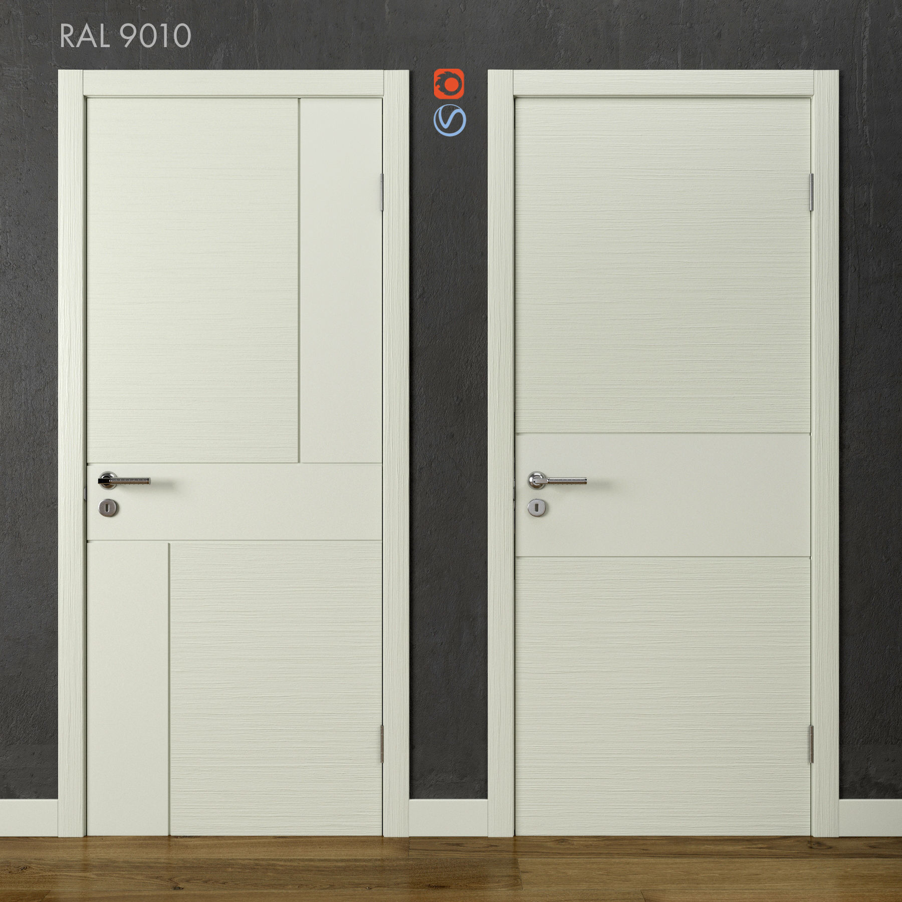 Scandi Series Academy Doors 3D model | CGTrader