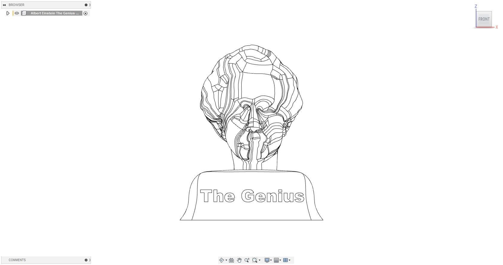 Albert Einstein The Genius 3D model 3D printable | CGTrader