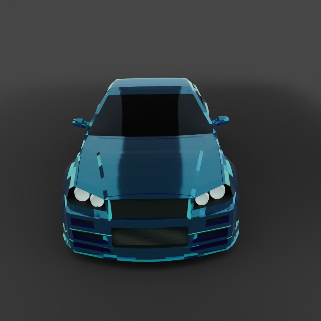 3D model Lowpoly Nissan Skyline R34 VR / AR / low-poly | CGTrader