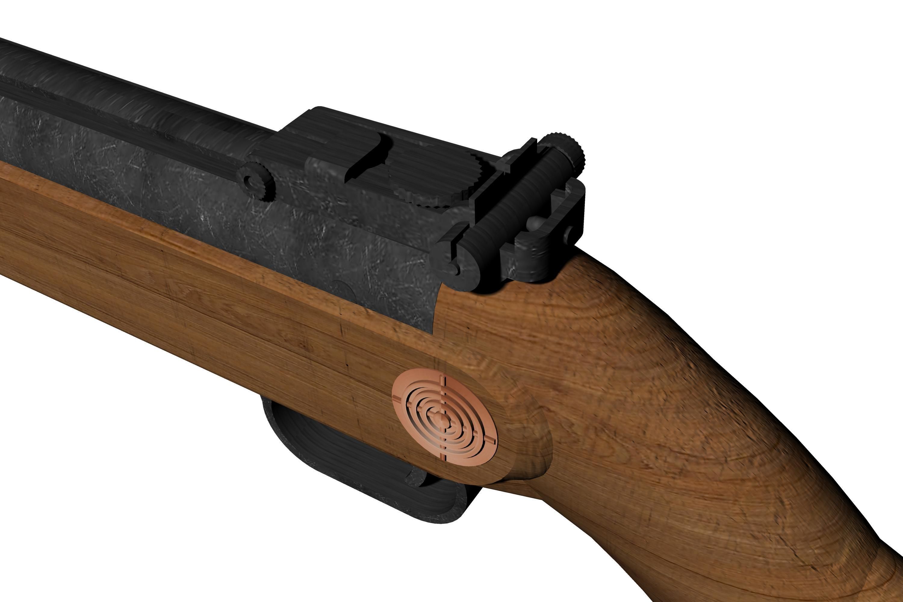 4-5mm caliber air gun model 3D model | CGTrader