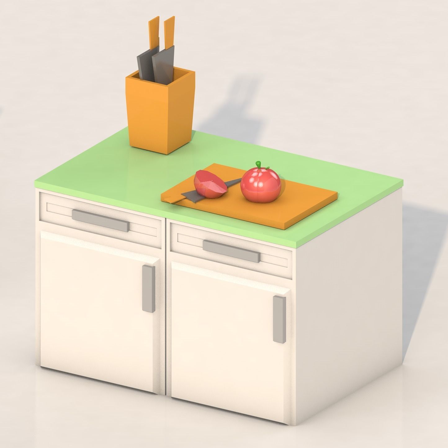 3D model Kitchen models pack Low-poly 3d models VR / AR / low-poly ...