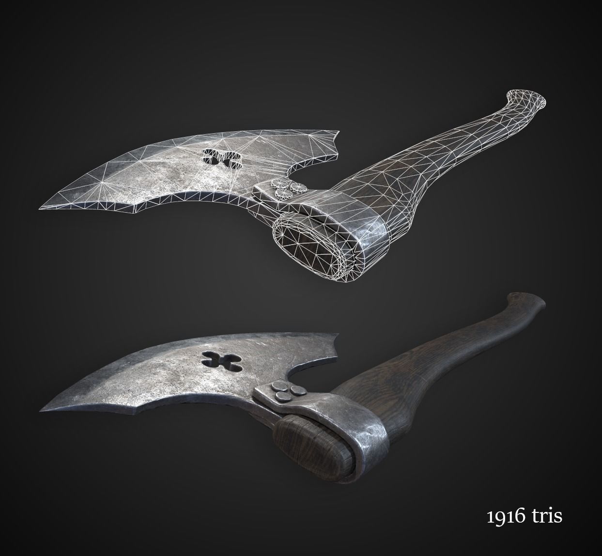 3D model Historical Weaponry - Medieval Battle Axe 01 VR / AR / low ...
