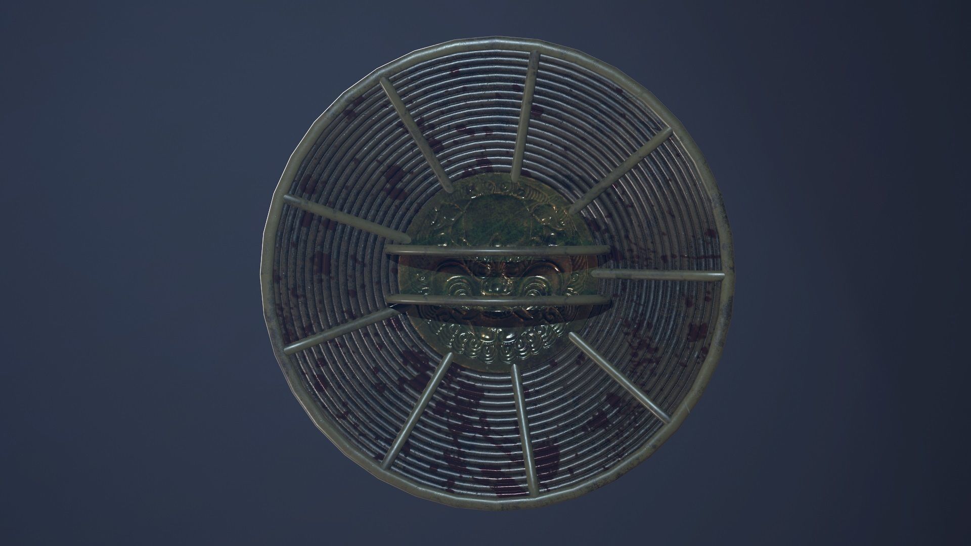 3D model Asian round shield VR / AR / low-poly | CGTrader