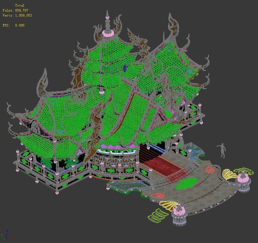 Zen - the main hall 3D model | CGTrader