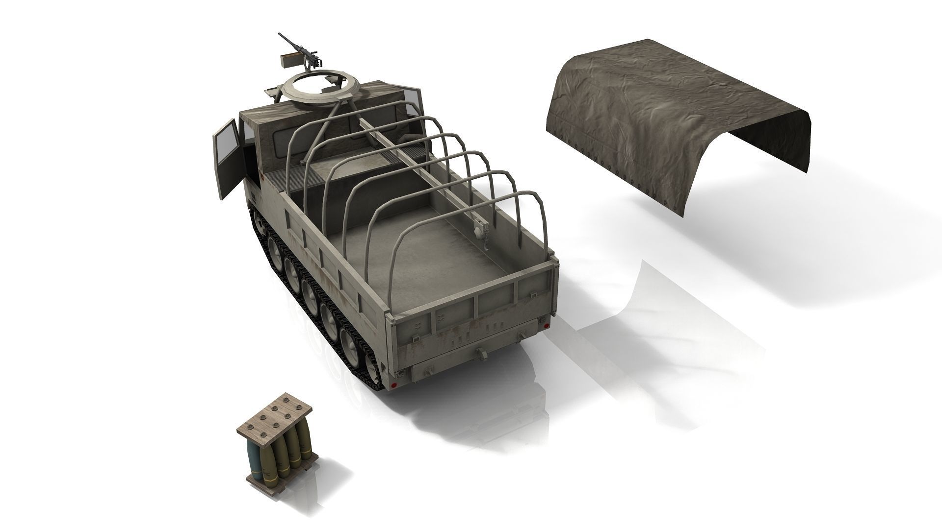 3D model Cargo carrier M548 low-poly model VR / AR / low-poly | CGTrader