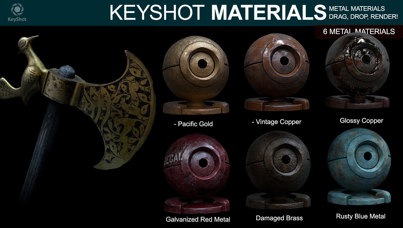 Metal Materials for Keyshot Part 4 Texture | CGTrader