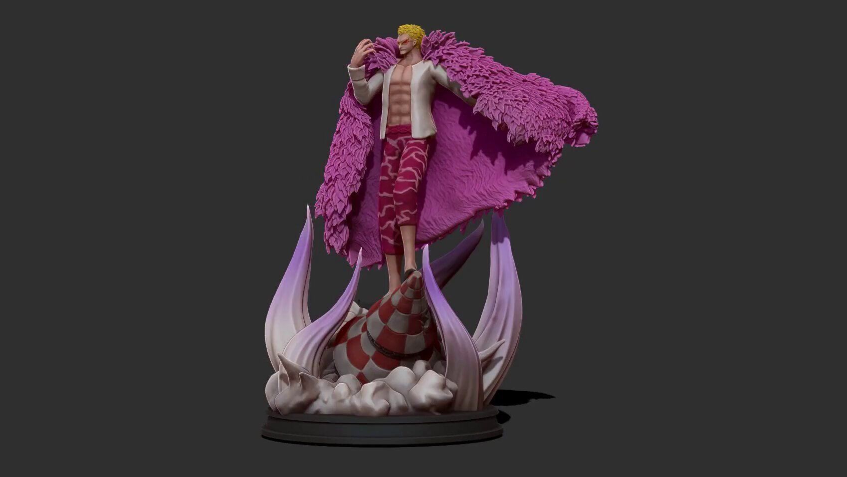 Donquixote Doflamingo 3d print statue - One Piece figurine 3D model 3D ...