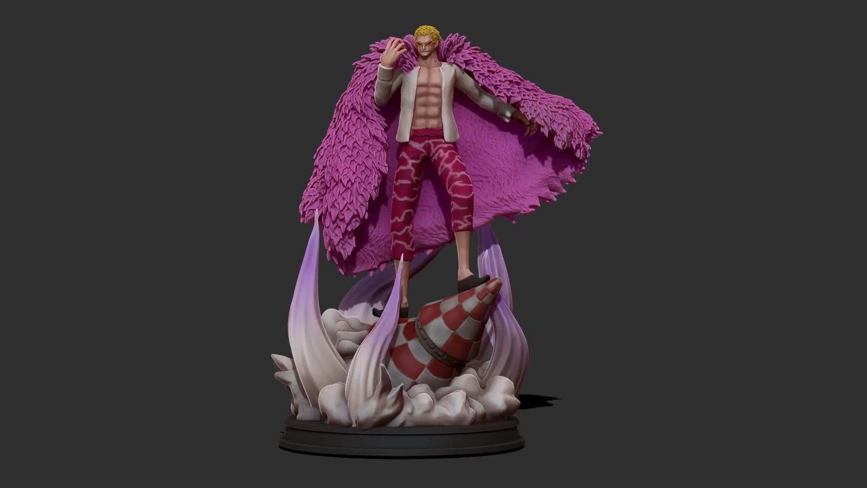 Donquixote Doflamingo 3d Print Statue One Piece Figurine 3d Model 3d