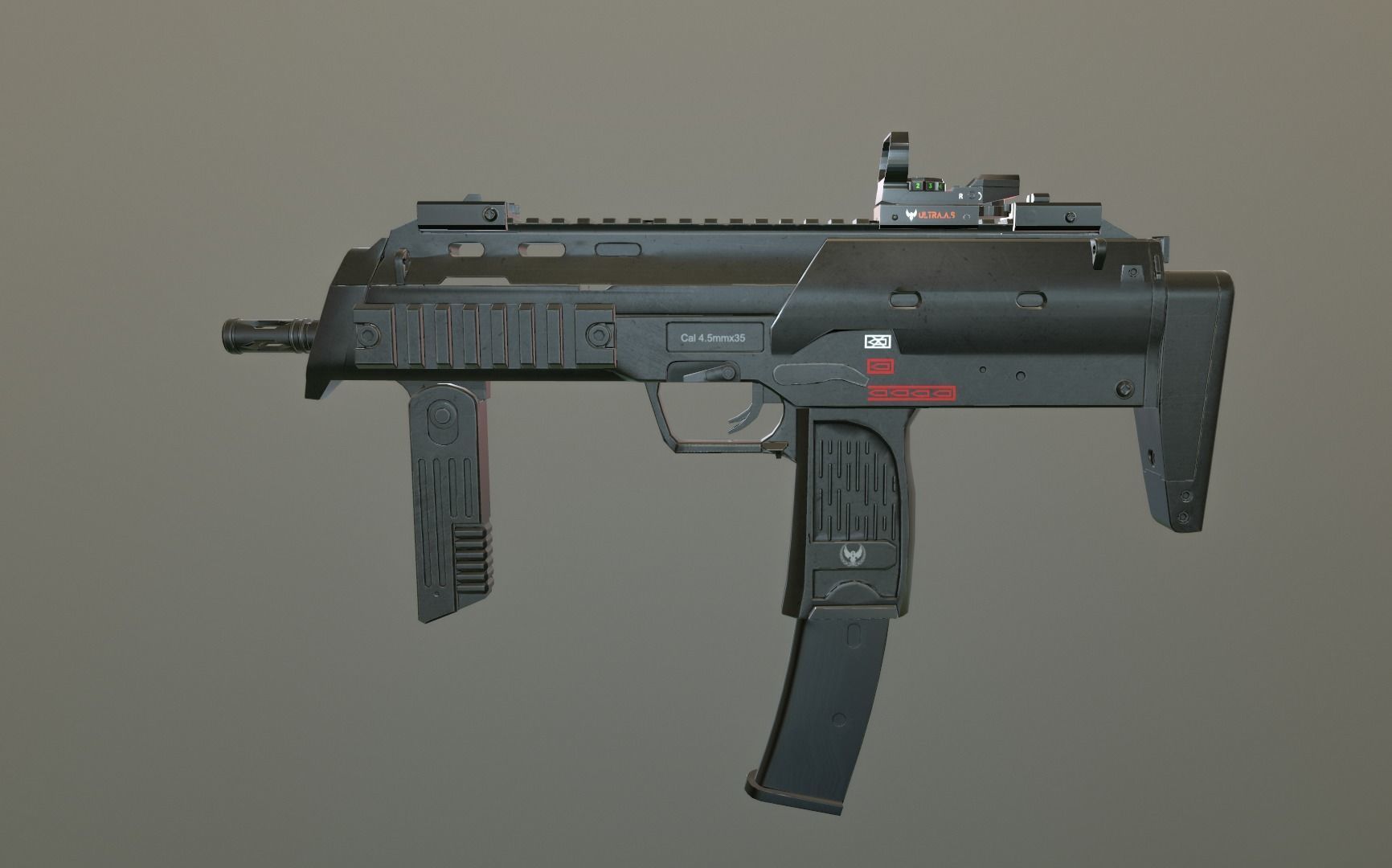 3D model ASSAULT RIFLE HK MP7 WEAPON 3D MODEL VR / AR / low-poly | CGTrader