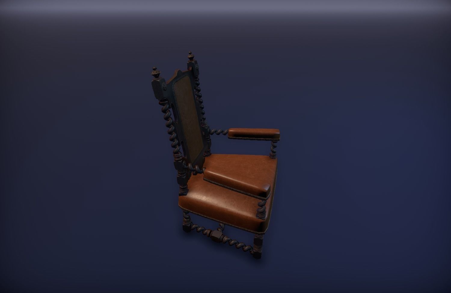 3D model Old medieval chair VR / AR / low-poly | CGTrader