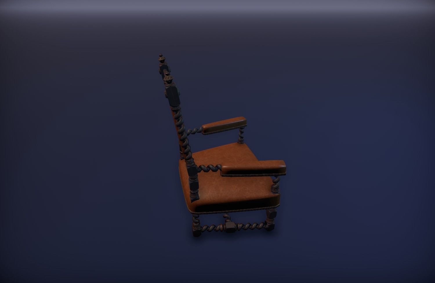 3D model Old medieval chair VR / AR / low-poly | CGTrader