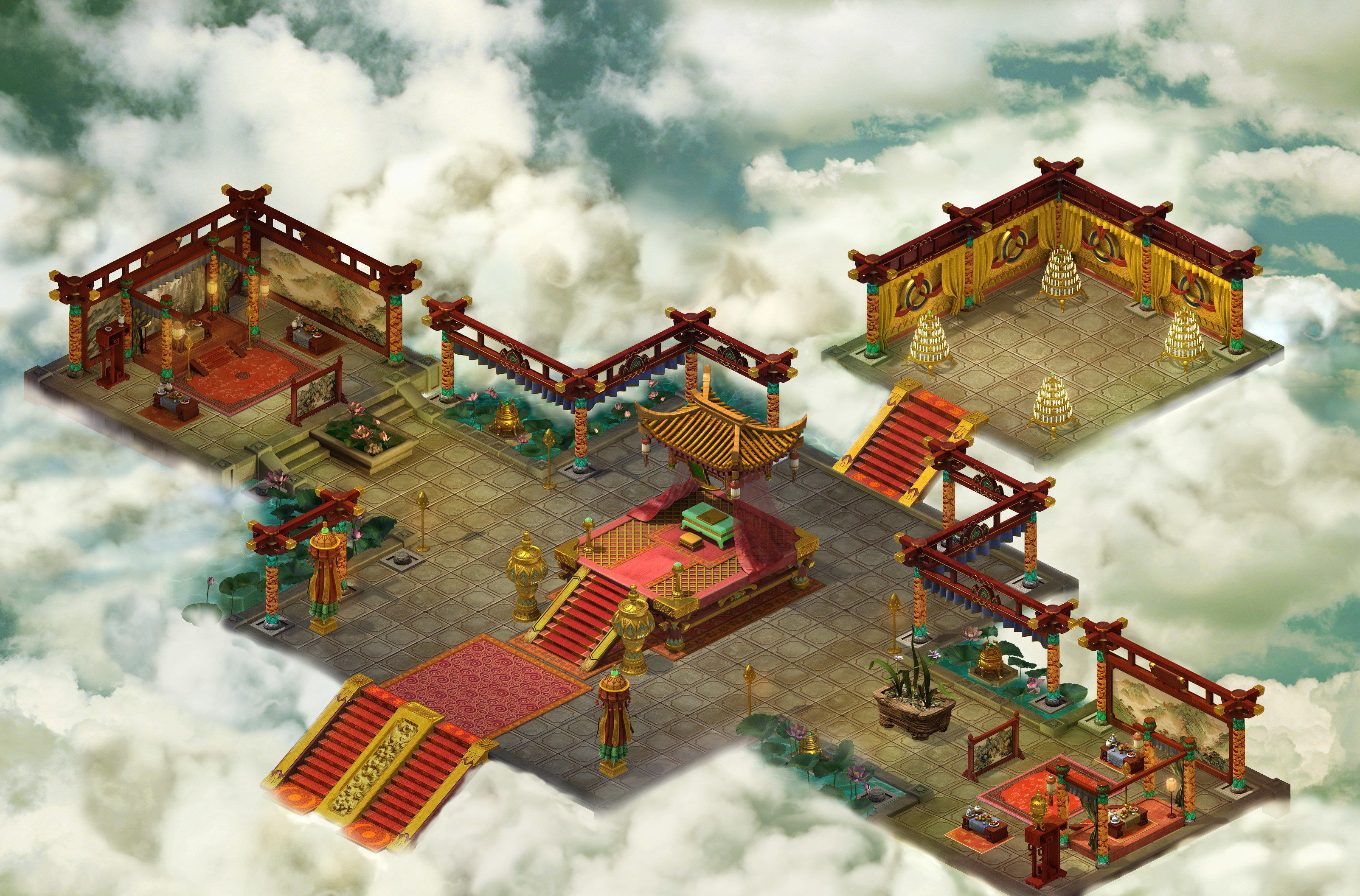 Game model - martial arts game interior design 3D model | CGTrader