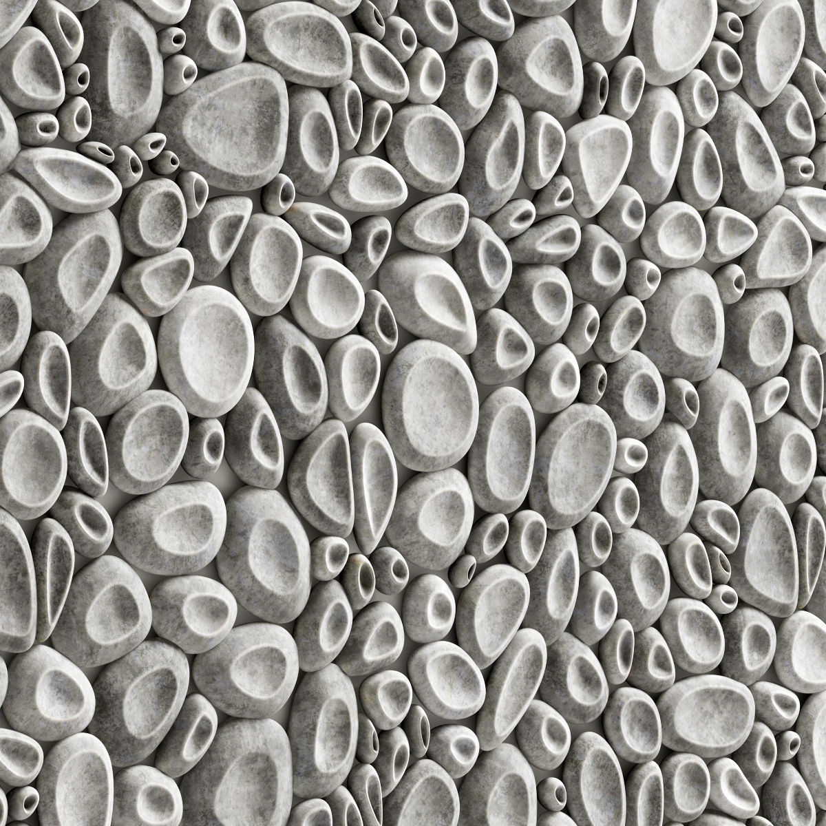 Stone pebble concave decorative 3D model | CGTrader