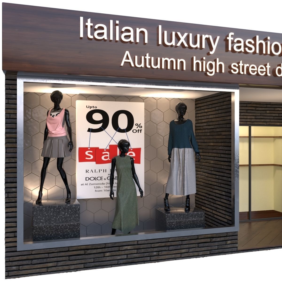 store01 italian luxury fashion house 3D model | CGTrader