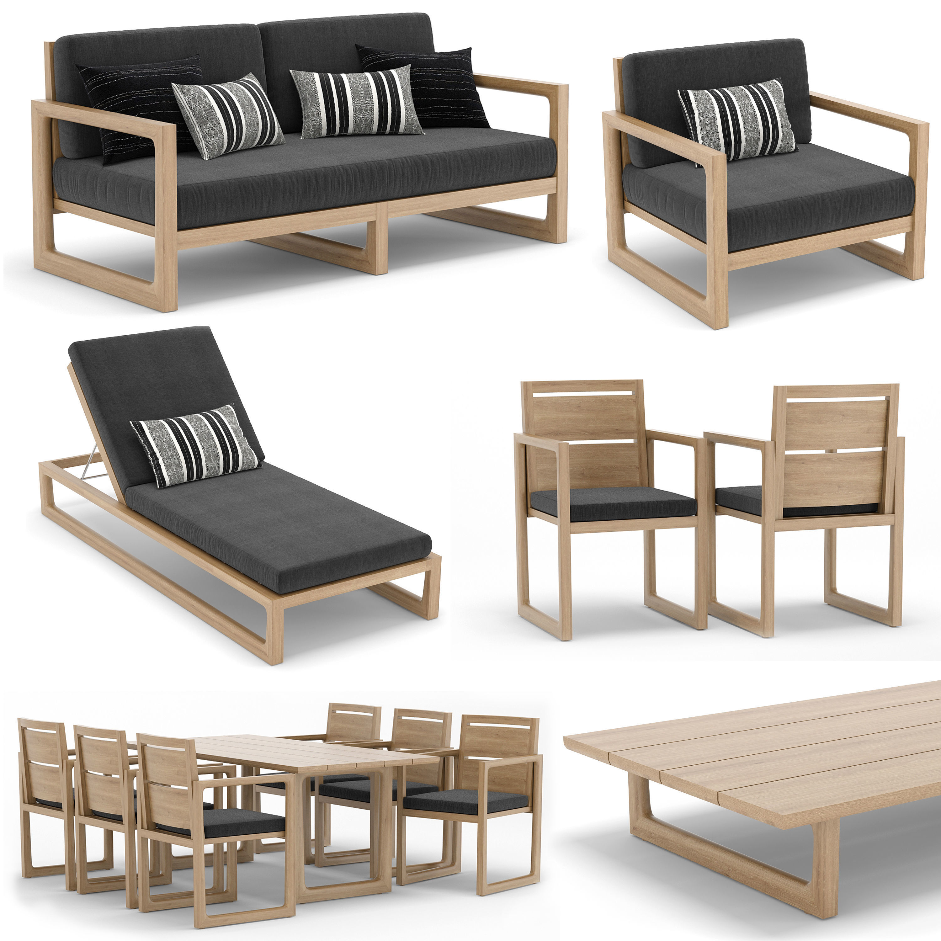 RH Outdoor Navaro collection 3D model | CGTrader