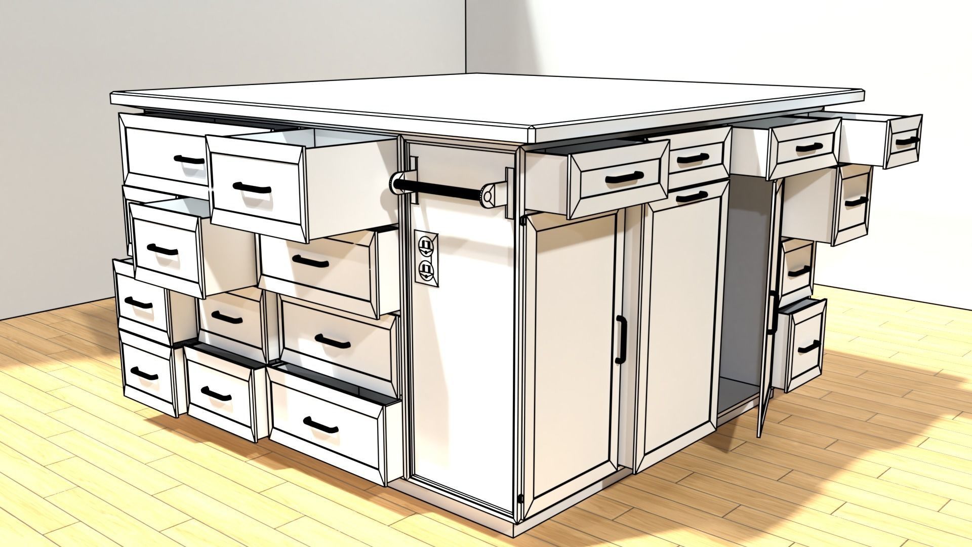 kitchen countertop 3D model | CGTrader