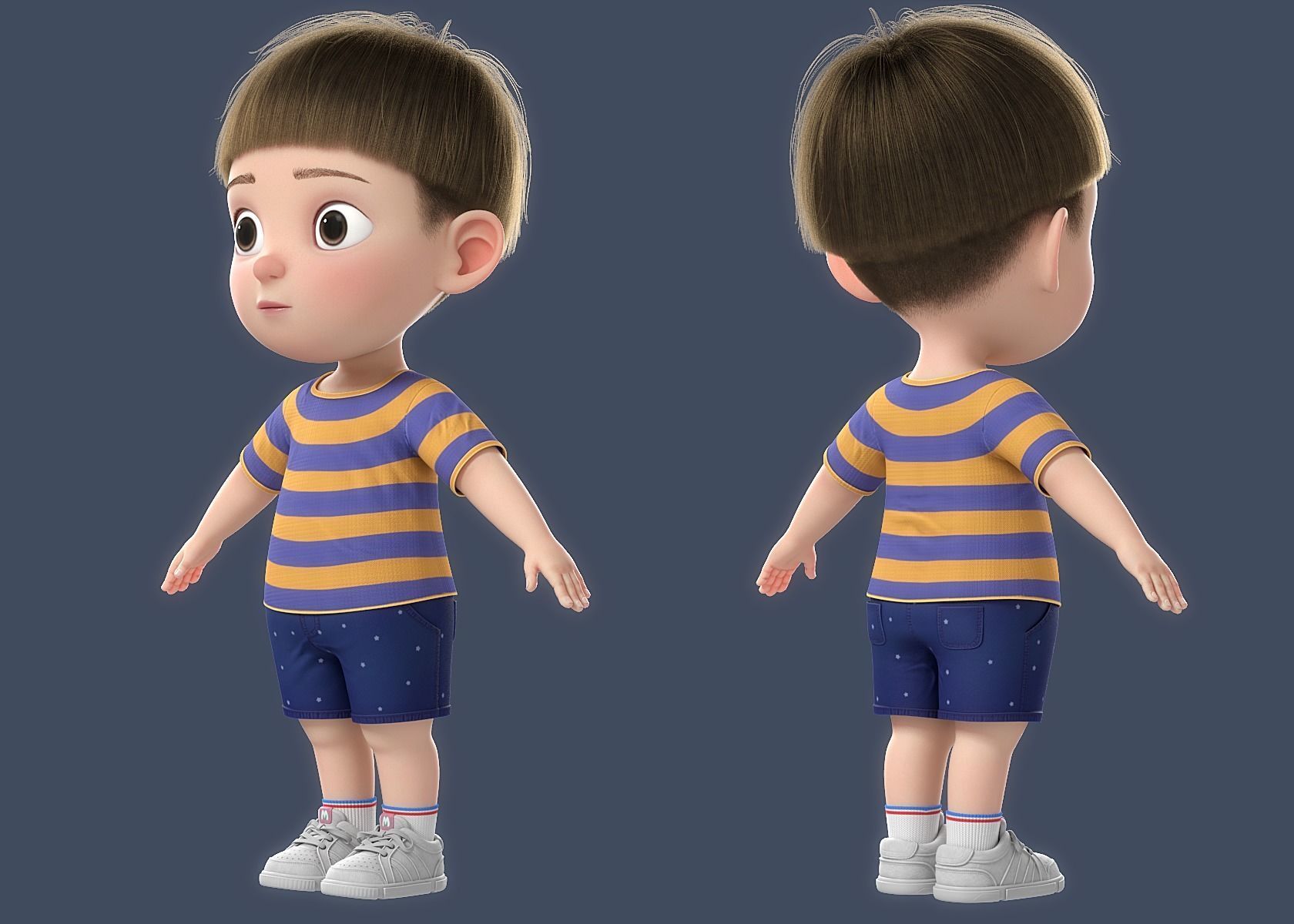 Cartoon Boy Rigged 3D model rigged | CGTrader