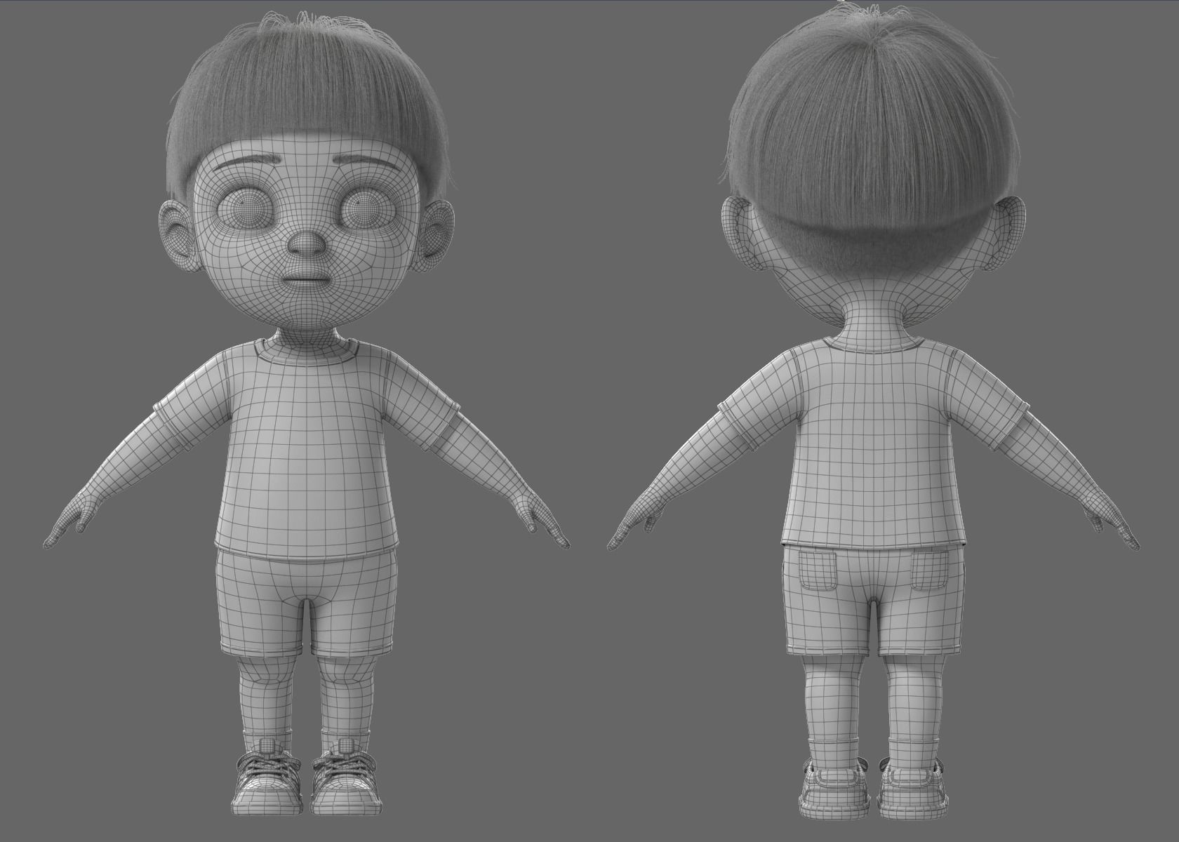 Cartoon Boy Rigged 3D model rigged | CGTrader