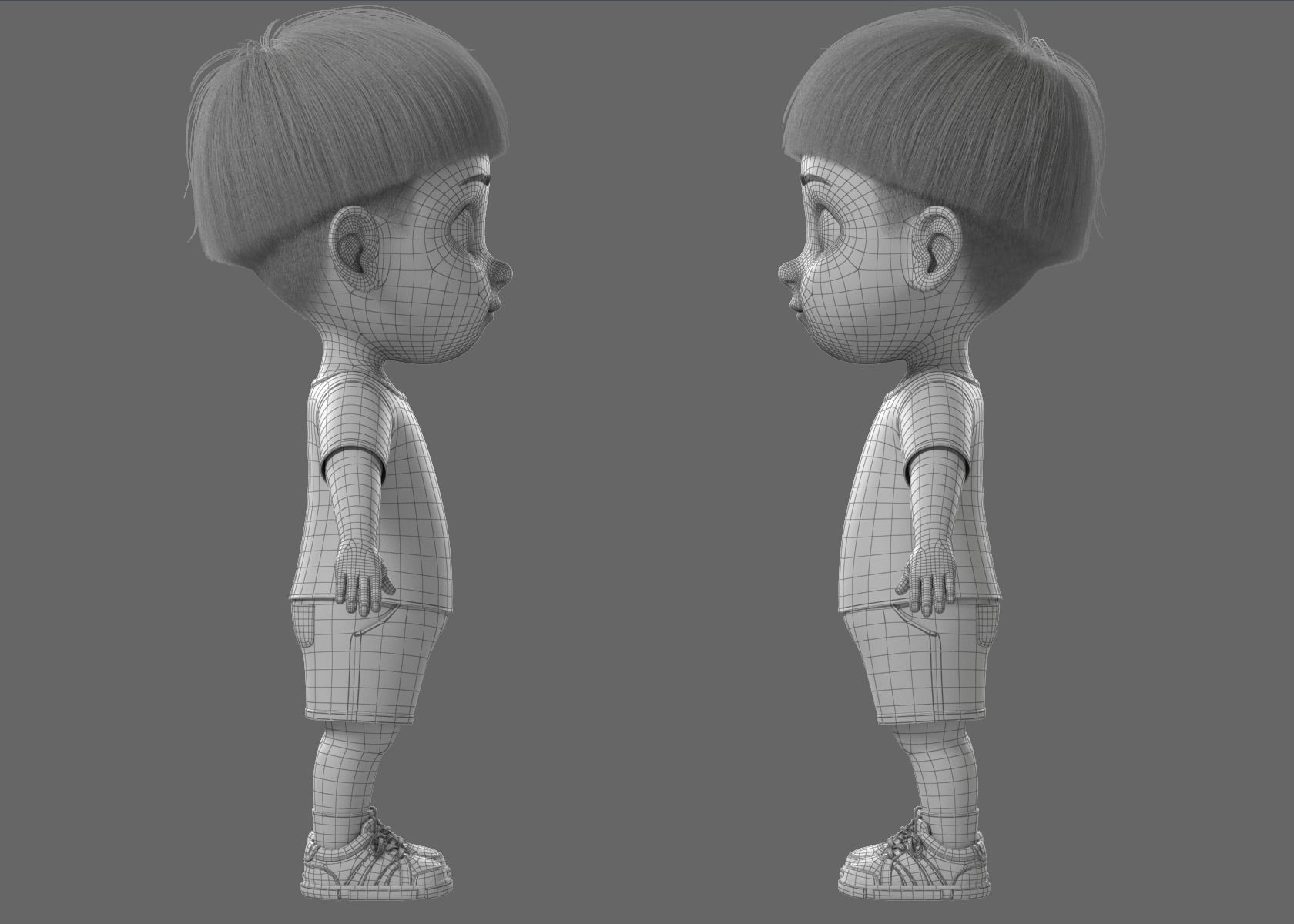 Cartoon Boy Rigged 3D model rigged | CGTrader