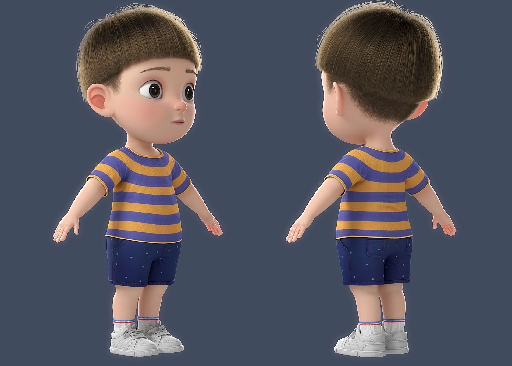 Cartoon Boy Rigged 3D model rigged | CGTrader