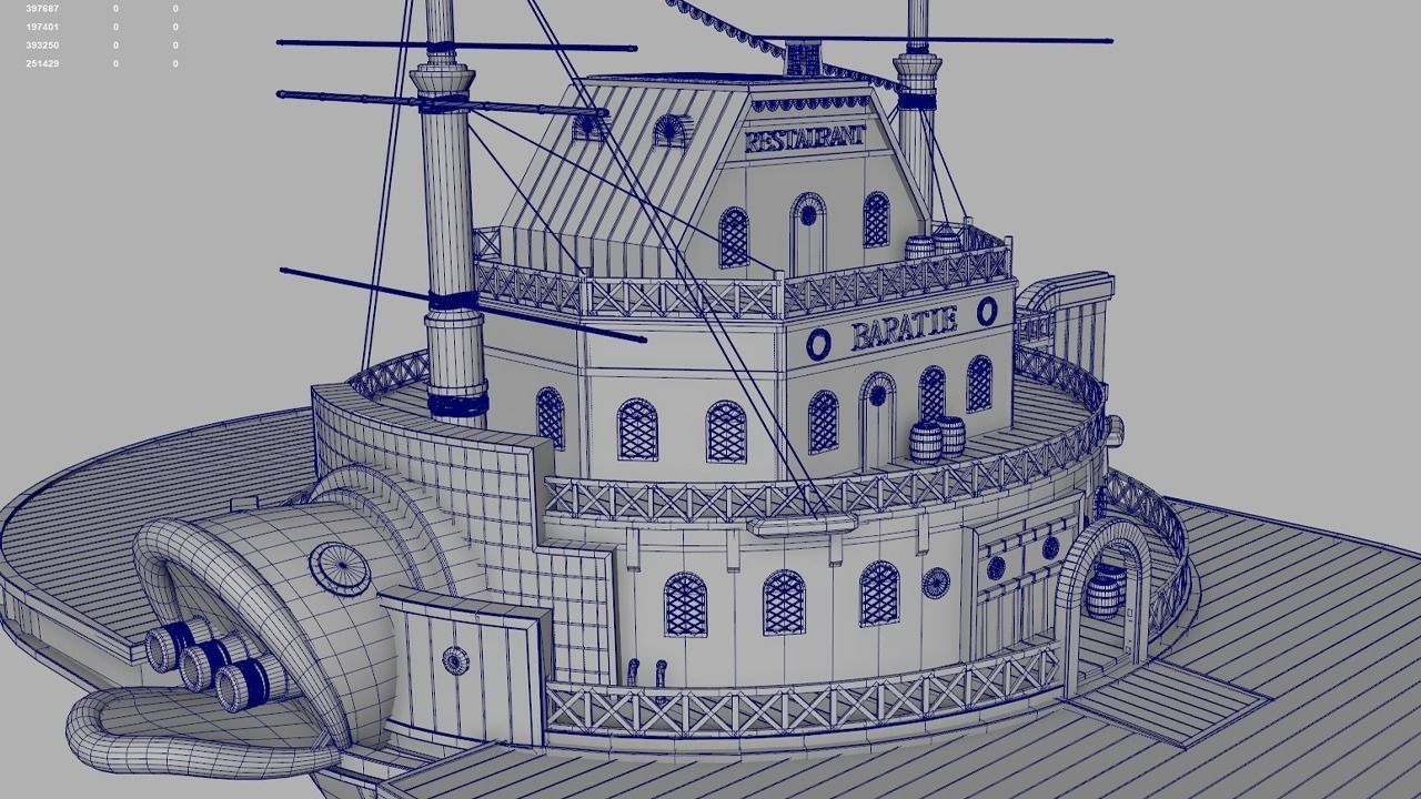 Sanjis Baratie - One Piece 3D model | CGTrader