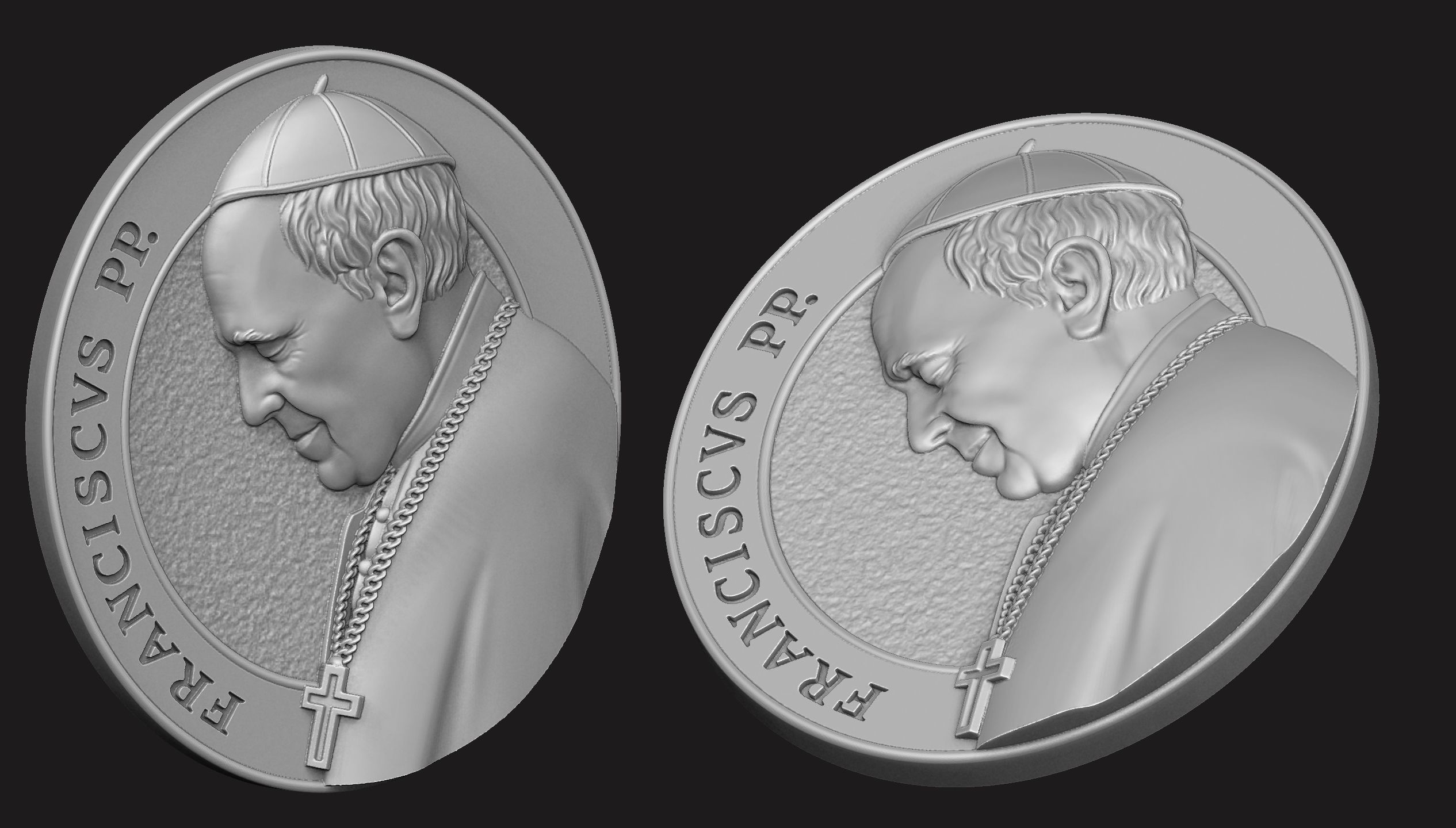 Pope Francis Medallion 3D model 3D printable | CGTrader