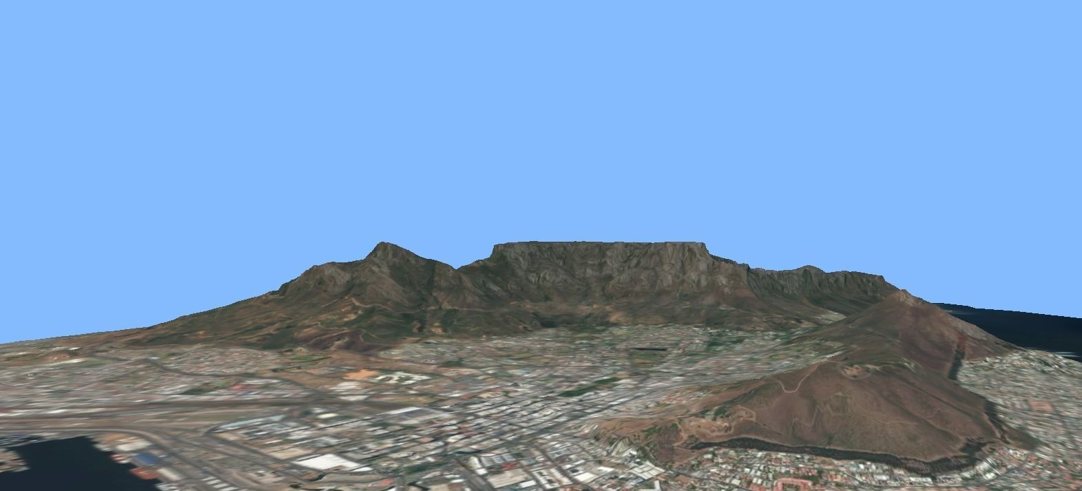 Table Mountain terrain 3D model | CGTrader