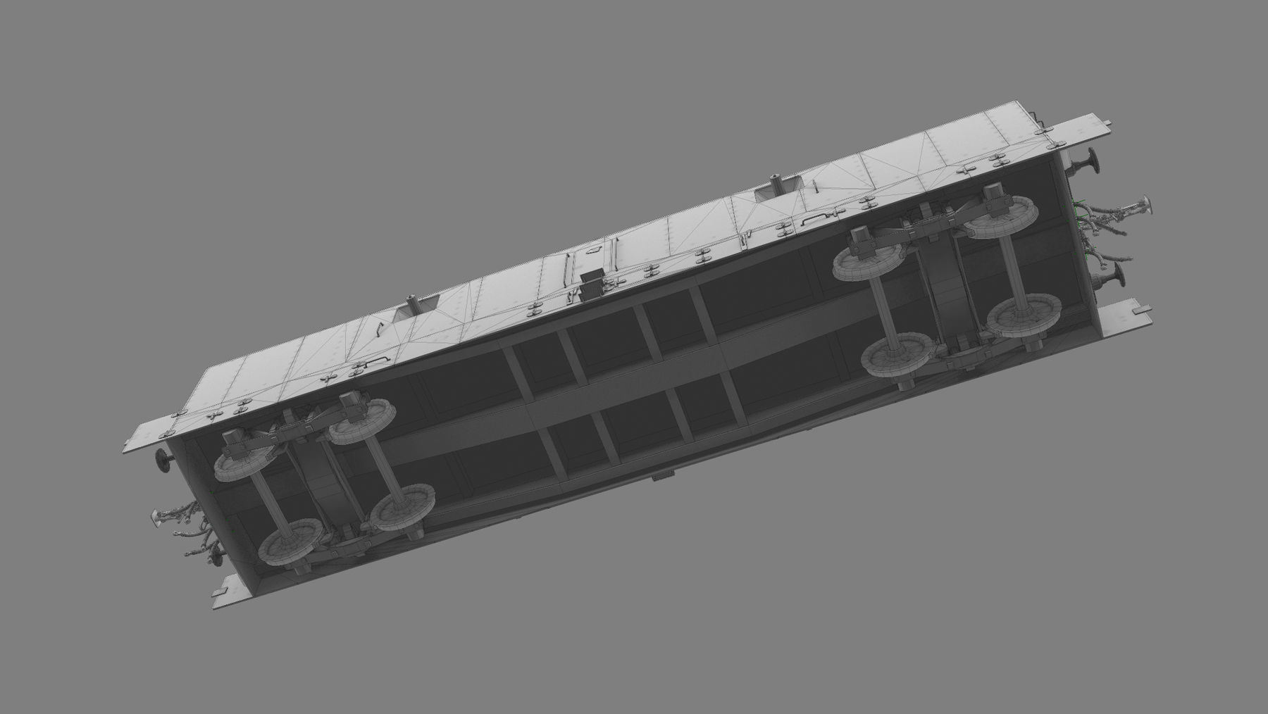 3D model Armored Train PL-37 Railway Light Artillery Wagon VR / AR ...