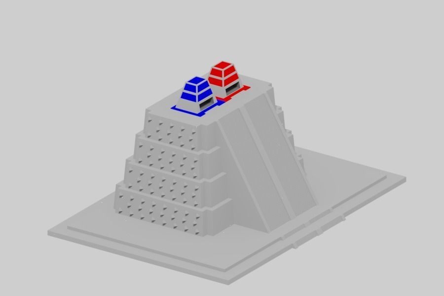 Low Poly Cartoon Simple Aztec Pyramid 3D model | CGTrader