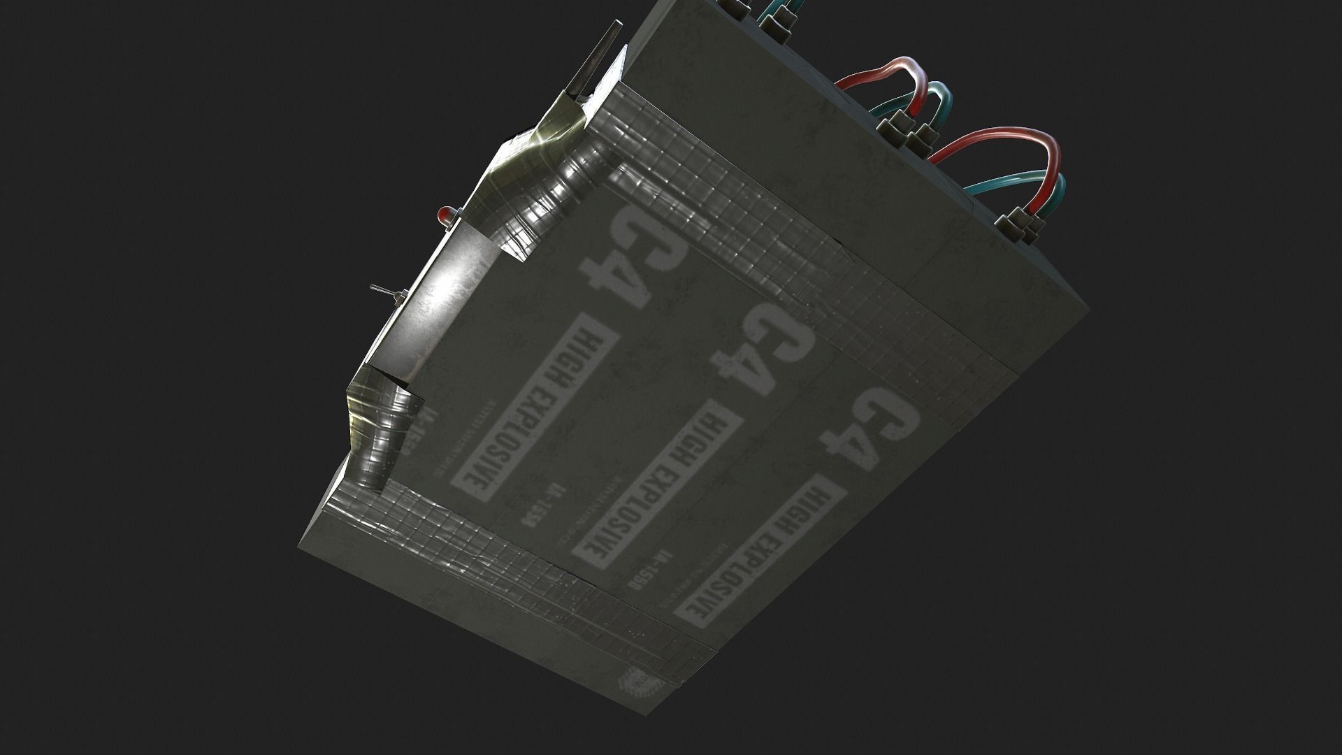 C4 Explosive with Detonator 3D model | CGTrader