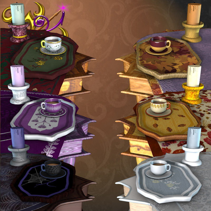 3d model lump wizard of oz tea table free VR / AR / low-poly 3D model ...