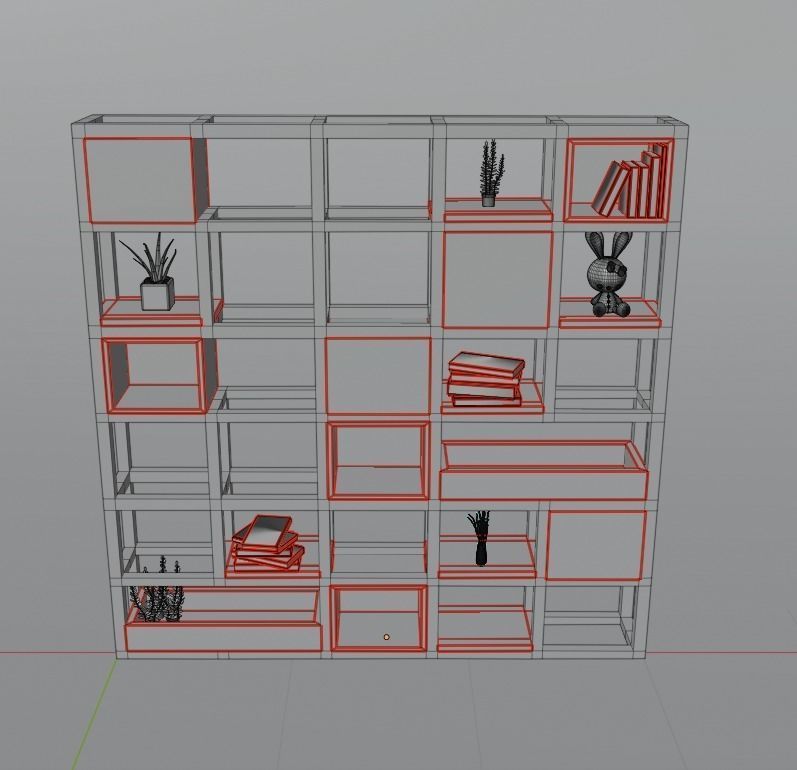 Bookshelve 3D Model bookcase with bookshelves and shelves free 3D model ...