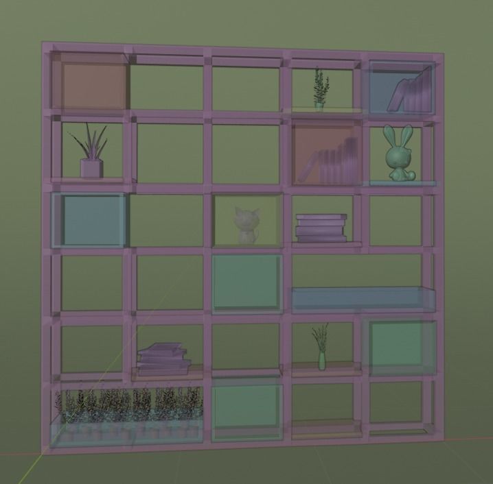 Bookshelve 3D Model bookcase with bookshelves and shelves free 3D model ...
