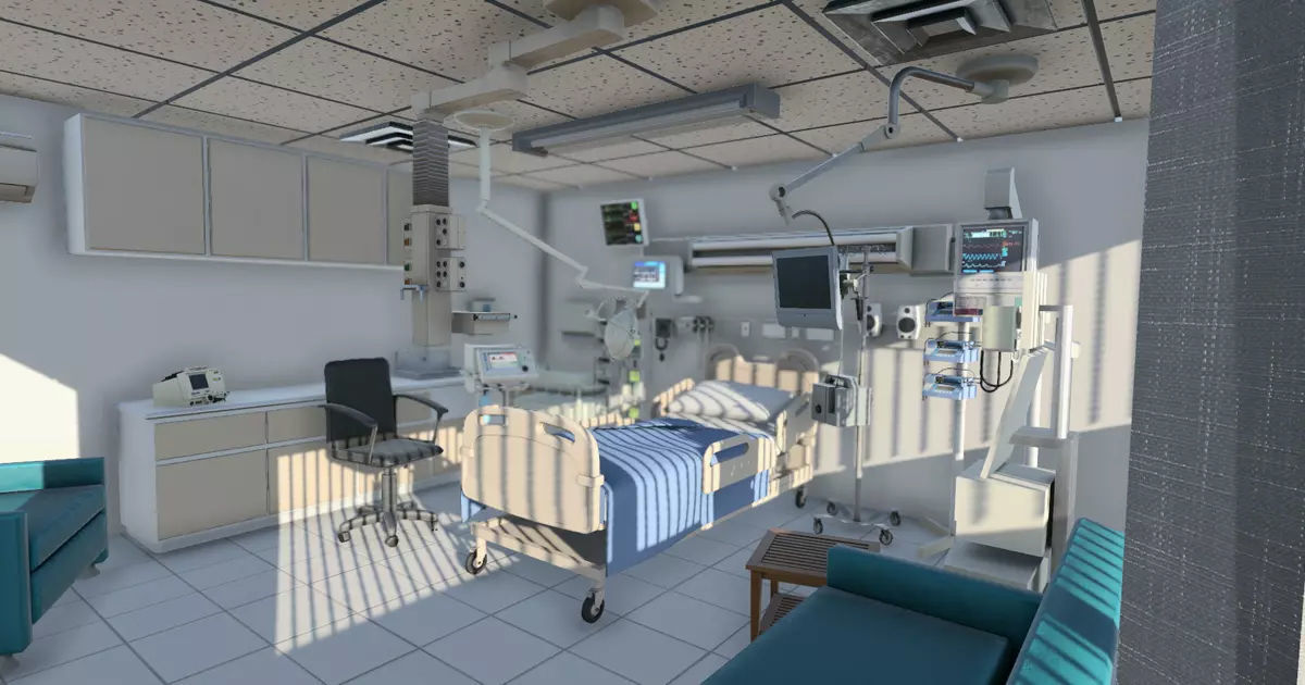 3D model Hospital Recovery Room VR / AR / low-poly | CGTrader