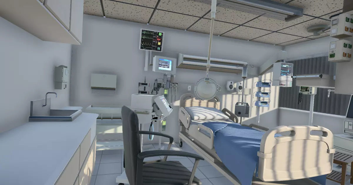 3D model Hospital Recovery Room VR / AR / low-poly | CGTrader