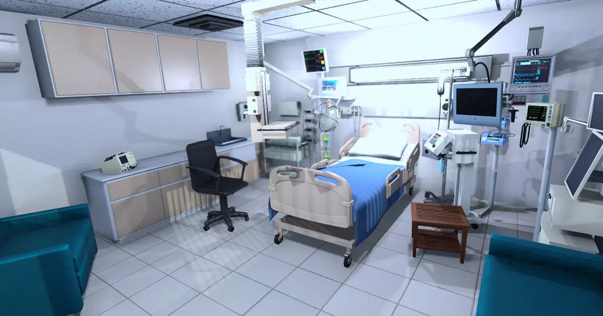 3D model Hospital Recovery Room VR / AR / low-poly | CGTrader