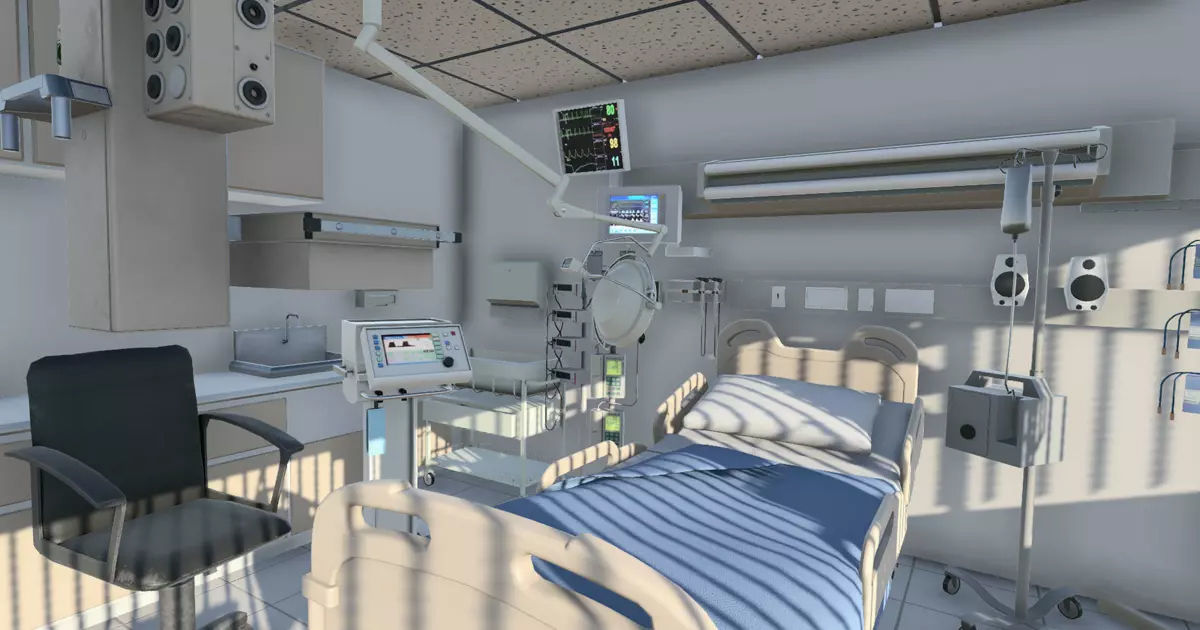 3D model Hospital Recovery Room VR / AR / low-poly | CGTrader