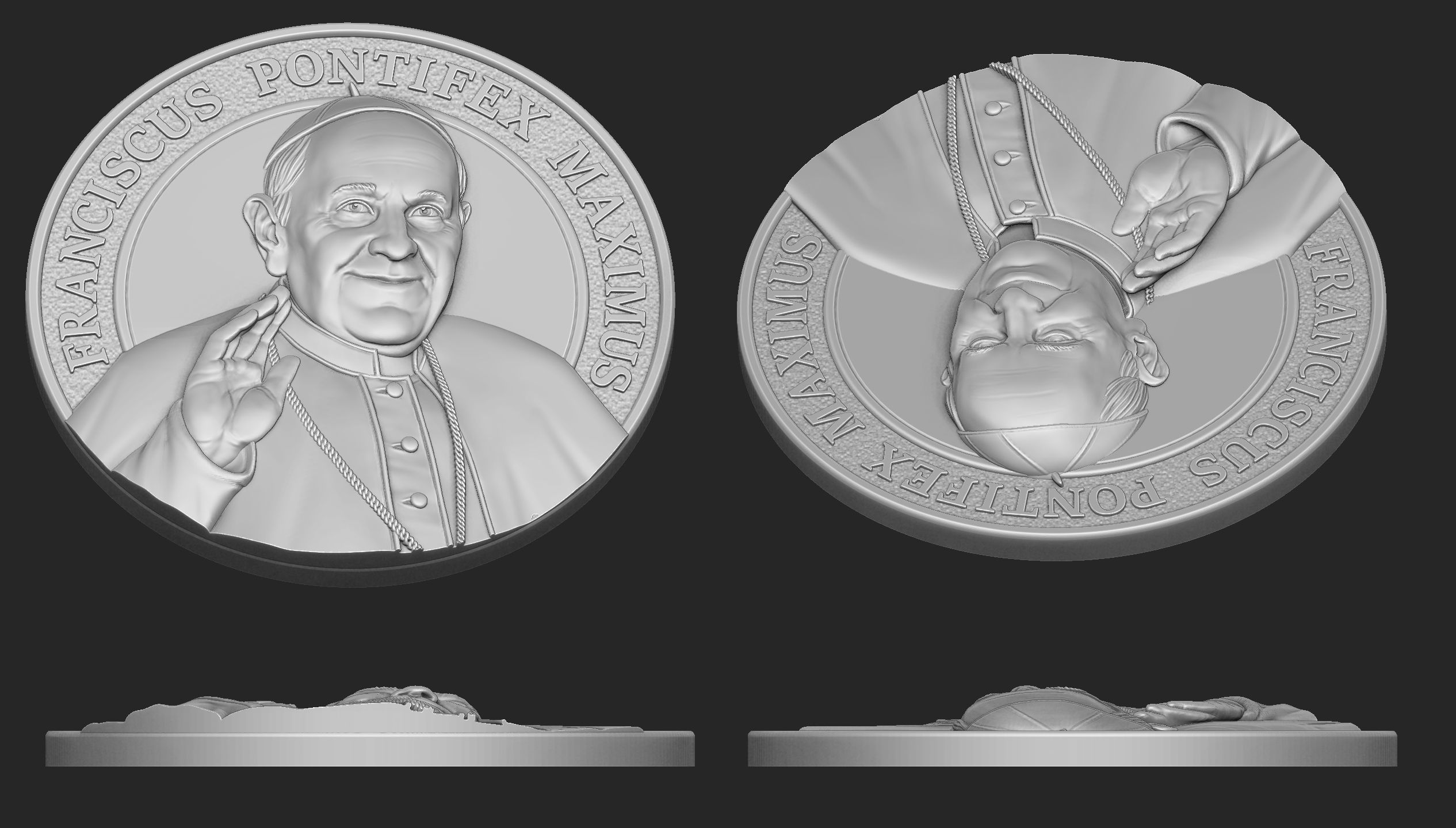 Pope Francis Medallion 2 3D model 3D printable | CGTrader