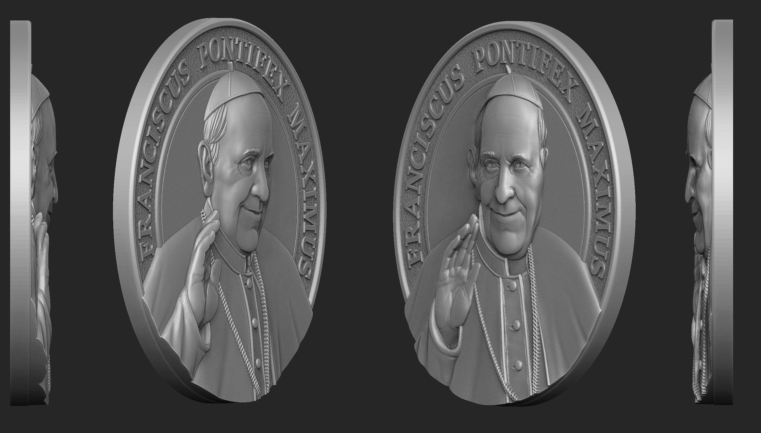 Pope Francis Medallion 2 3D model 3D printable | CGTrader